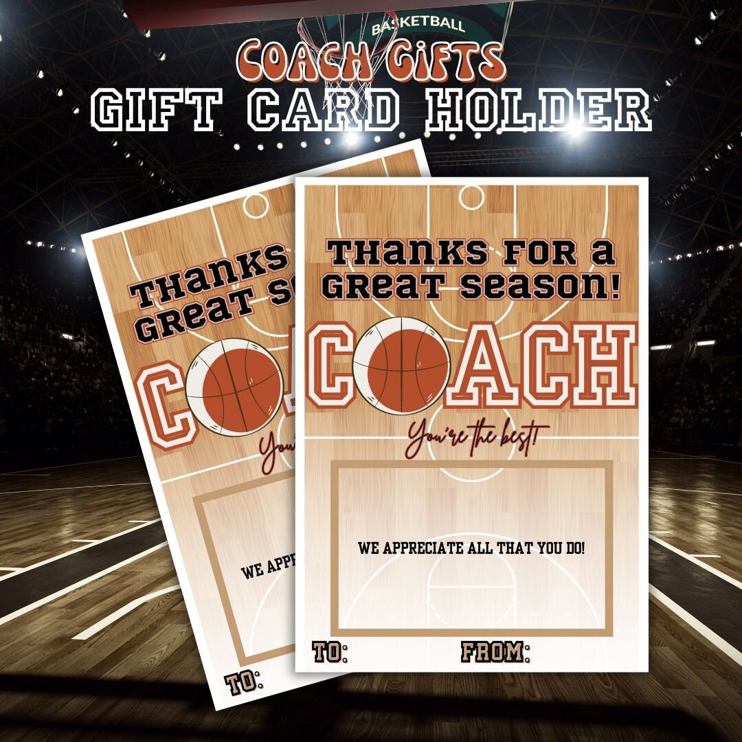 Basketball Coach Appreciation Gift Card Holder, Thanks for a Great ...