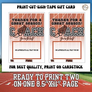 Track & Field Coach Appreciation Gift Card Holder, Thanks for a Great ...