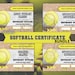 Editable Softball Award Certificates, Softball Team Awards, Softball ...