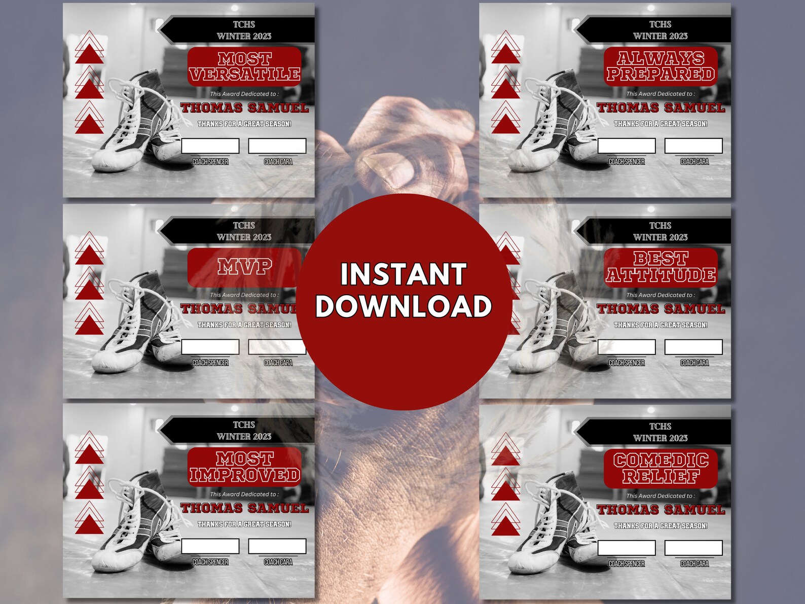 Editable Wrestling Award Certificates, Award Ceremony Certificates, End ...