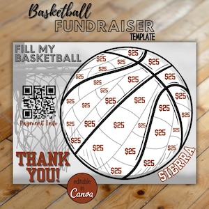 Editable Fill the Basketball Fundraiser Template | Clear the Board ...