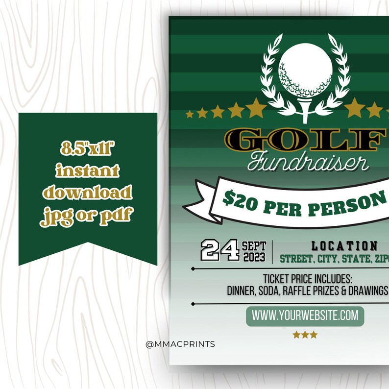 Golf Fundraiser, Golf Tournament Invitation, Masters Golf Invitation ...