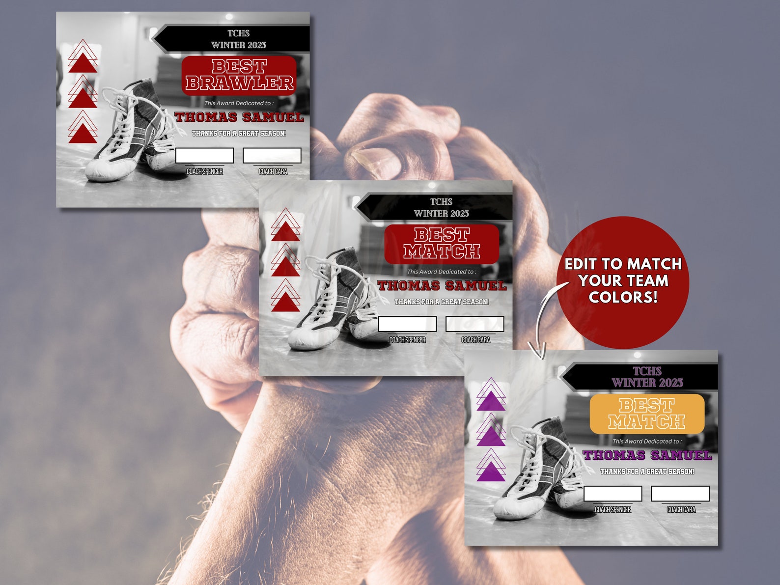 Editable Wrestling Award Certificates, Award Ceremony Certificates, End ...