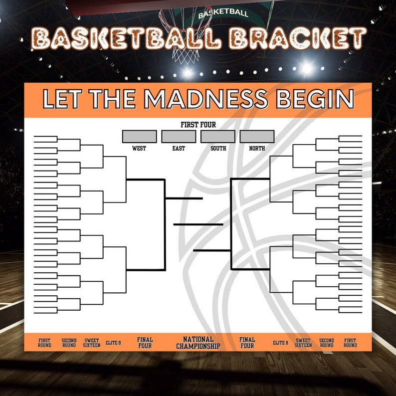 2024 Printable Men's Basketball Championship, Men's March Brackets ...