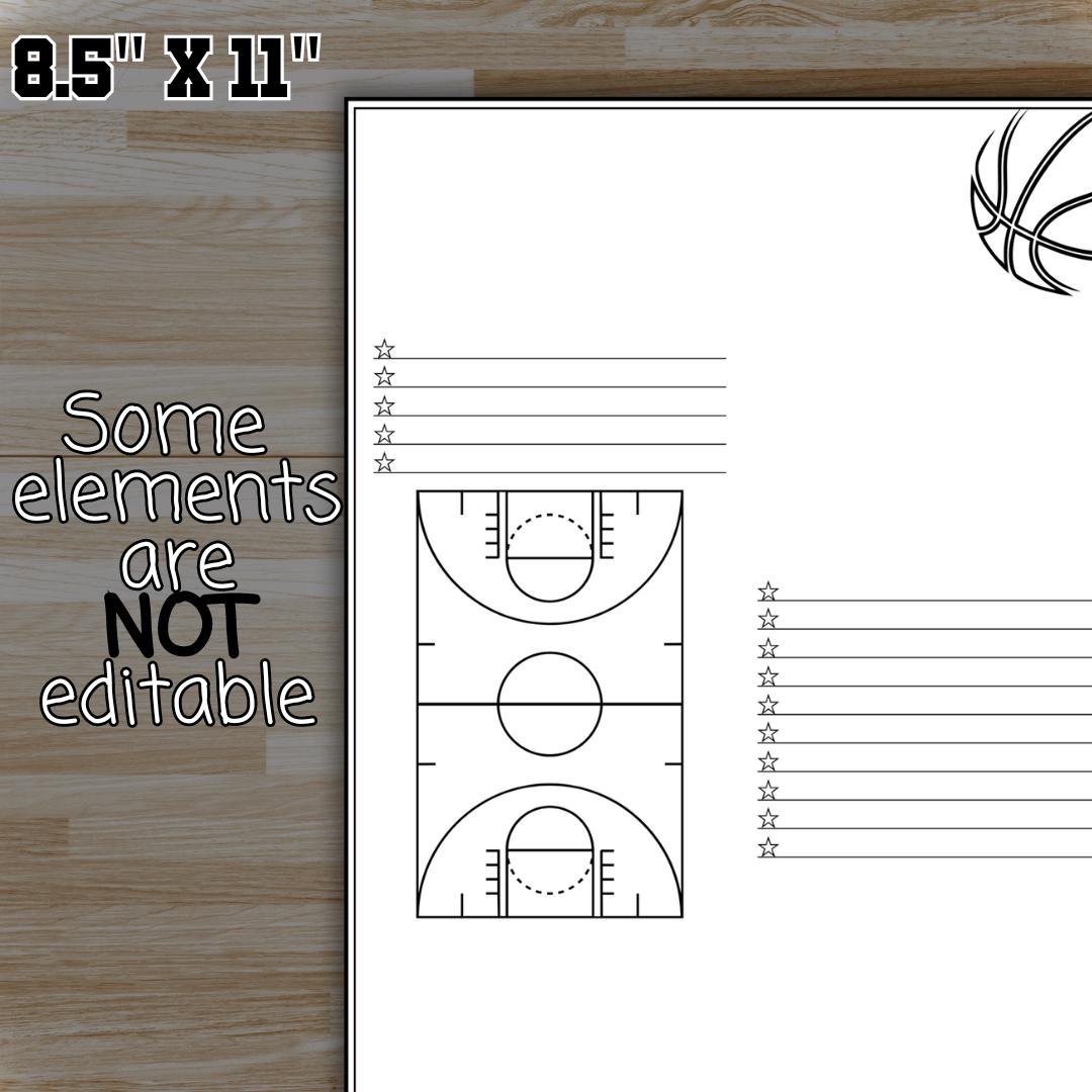 Basketball Planner Template, Coach Planner, Basketball Season ...