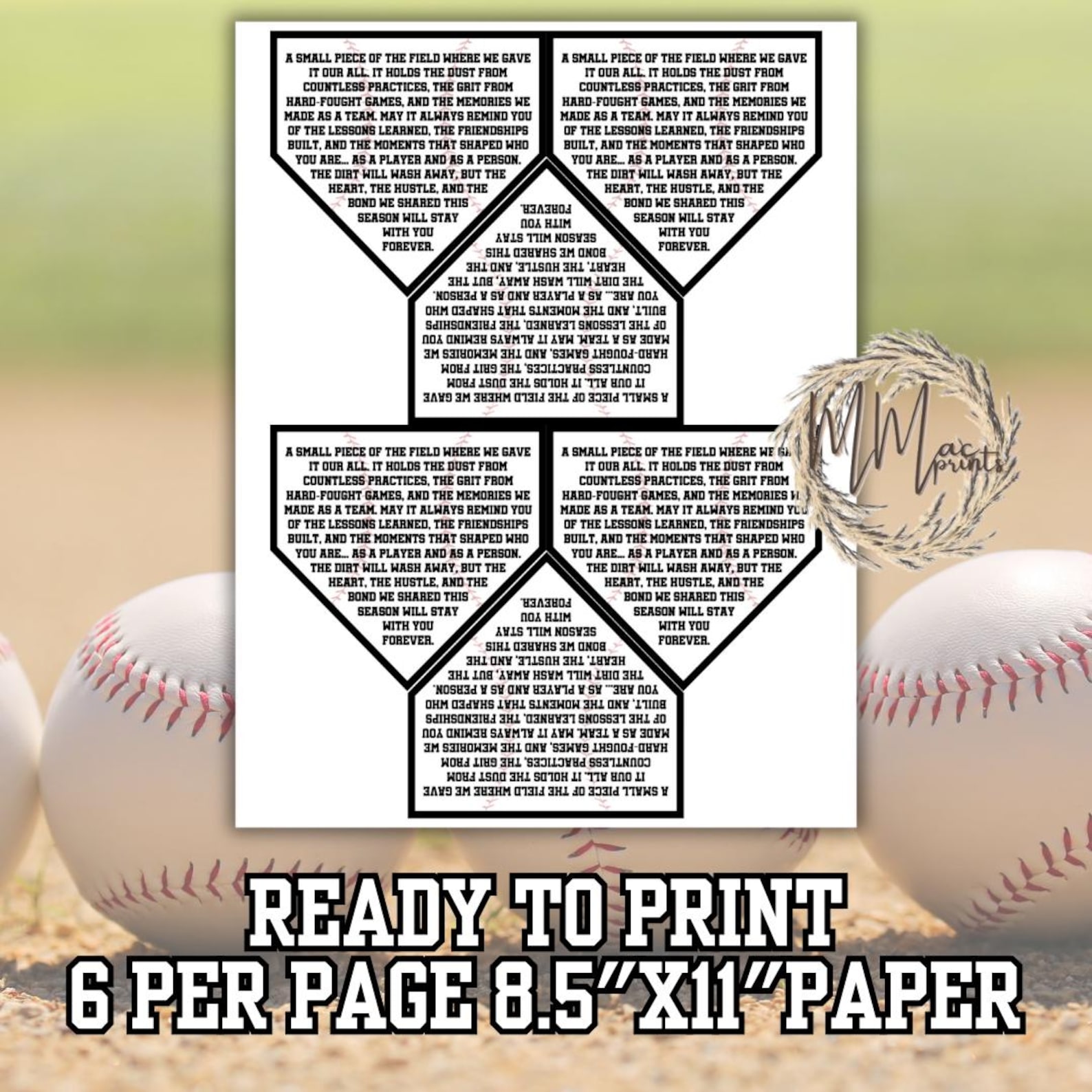 Jar of Dirt BASEBALL Boys Team Printable Instant Download Digital Art ...