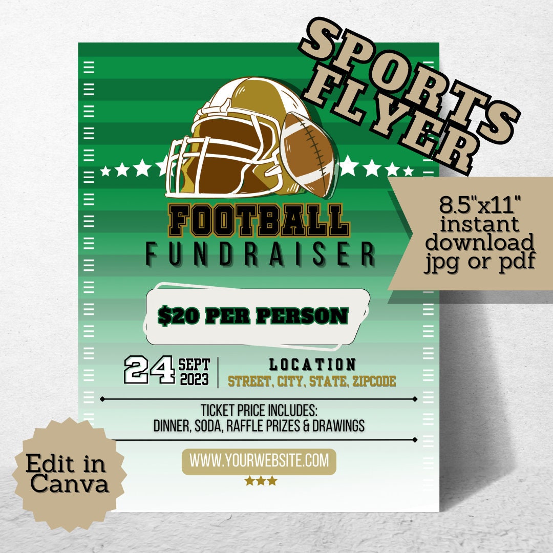 Football Fundraiser, Boys of Fall, Instant Download, Fall Fundraiser ...