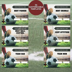 Editable Soccer Award Certificates, Award Ceremony Certificates, End of ...