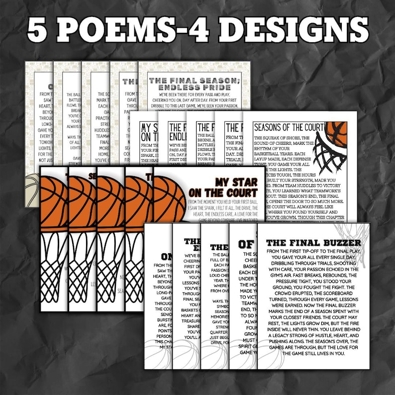Basketball Senior Night Gift Poems, Senior Night Letters From Mom Dad ...
