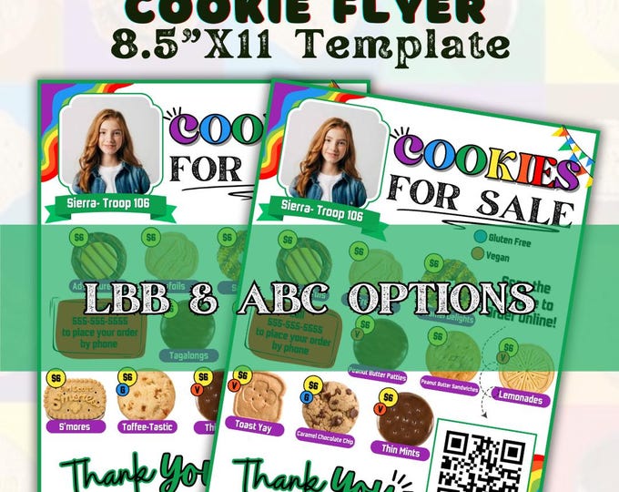 Editable Scout Cookie Sales Kit 2025 ABC & LBB Cookie Order Form Tag ...