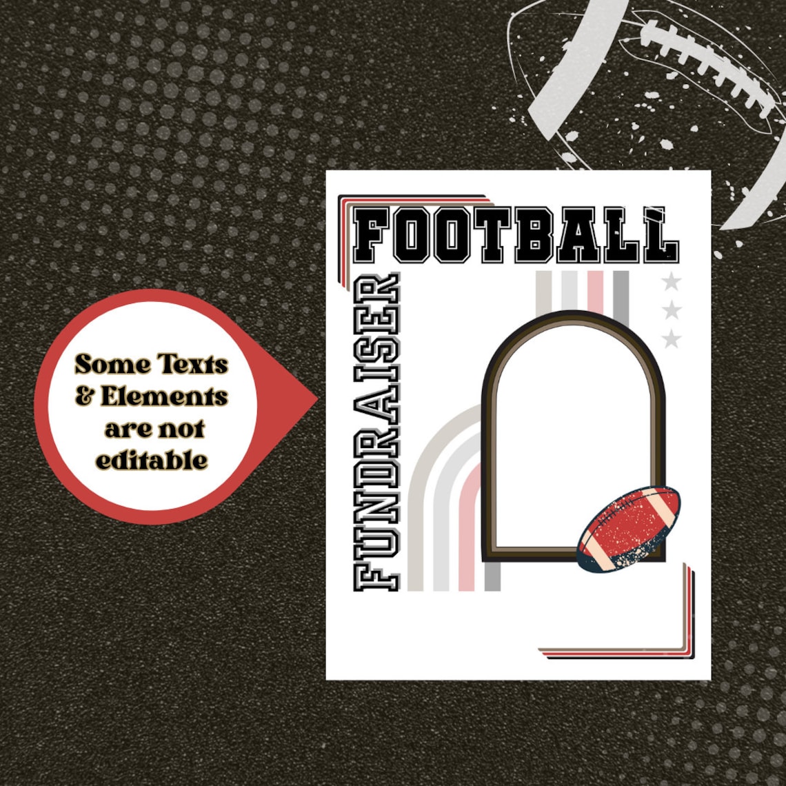 Custom Football Fundraiser Flyer, Printable Flyer, Canva Template ...