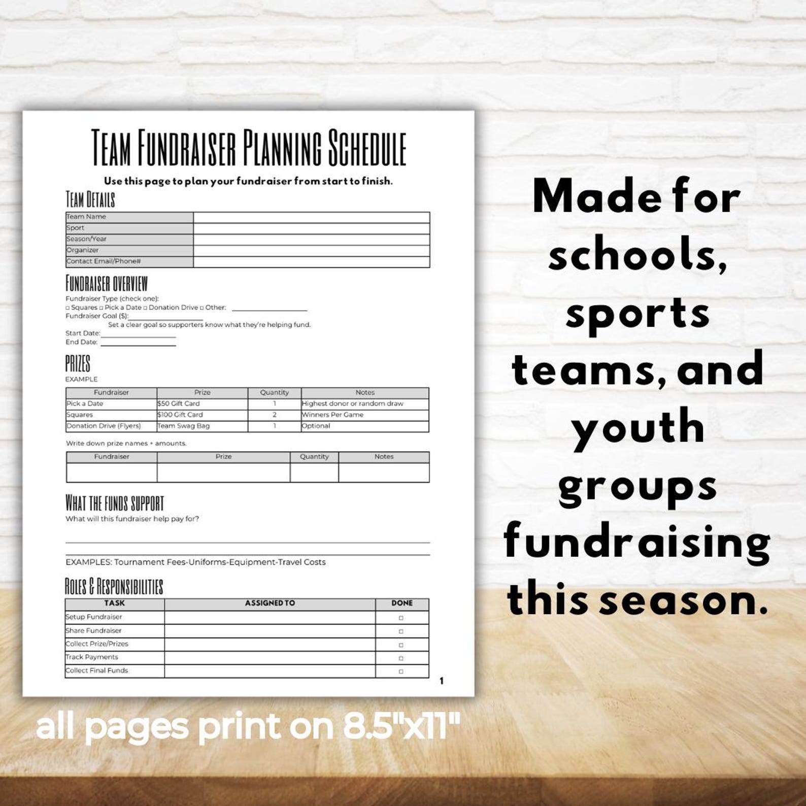 Sports Fundraiser Kit | Editable Canva Templates | Team Fundraising ...