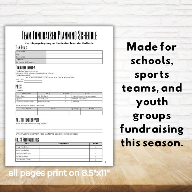 Sports Fundraiser Kit | Editable Canva Templates | Team Fundraising ...