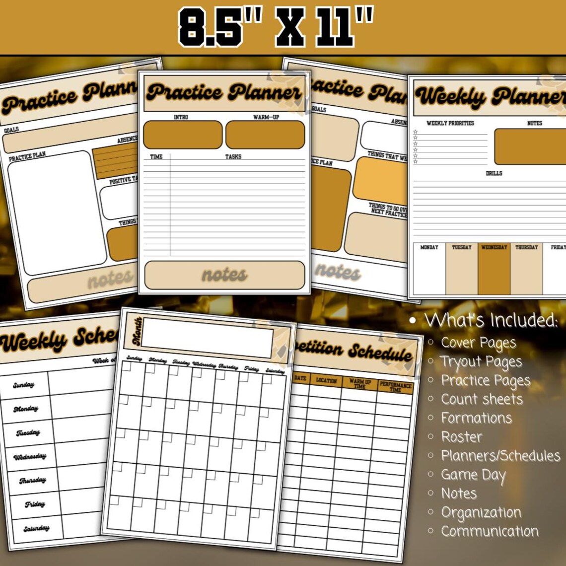 Cheer Coach Planner, Printable Cheer Planner, Cheer Season Planner ...