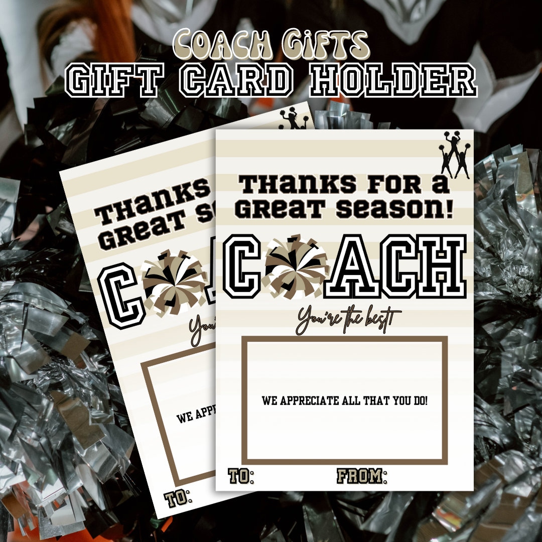 Cheerleading Coach Appreciation Gift Card Holder, Thanks for a Great ...
