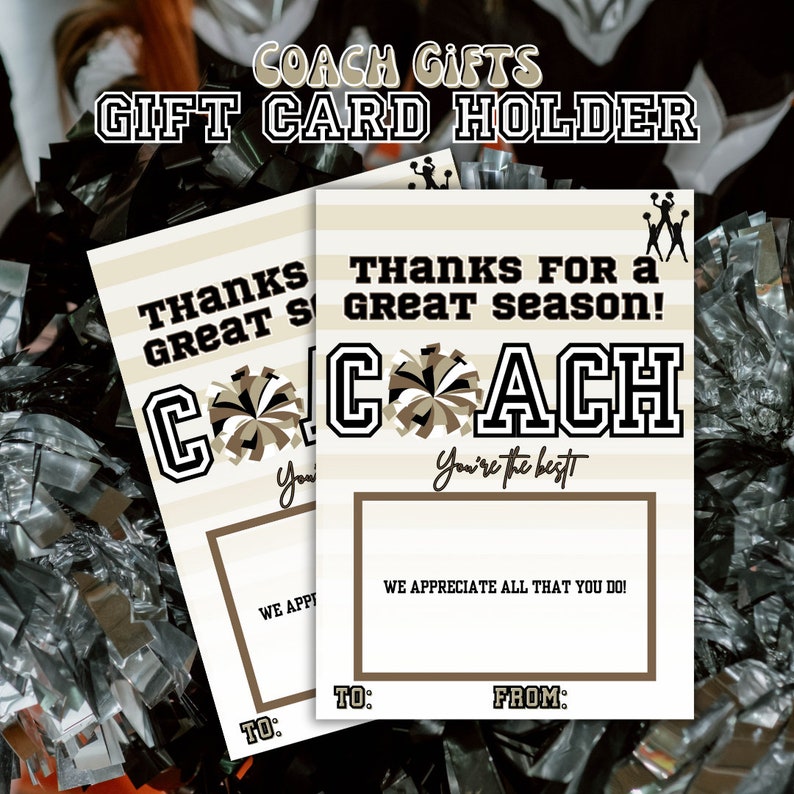 Cheerleading Coach Appreciation Gift Card Holder, Thanks for a Great ...