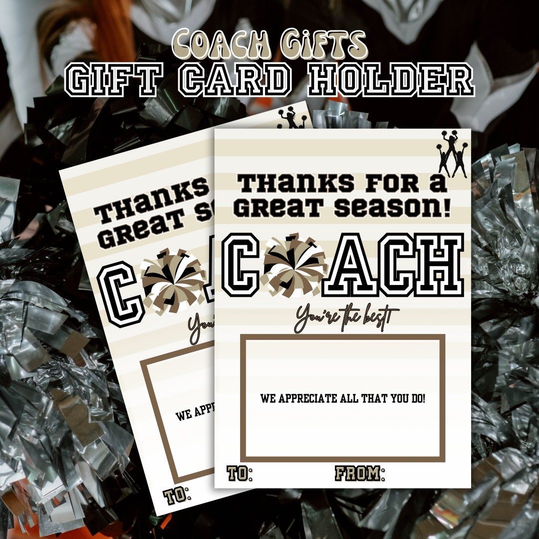 Cheerleading Coach Appreciation Gift Card Holder, Thanks for a Great ...