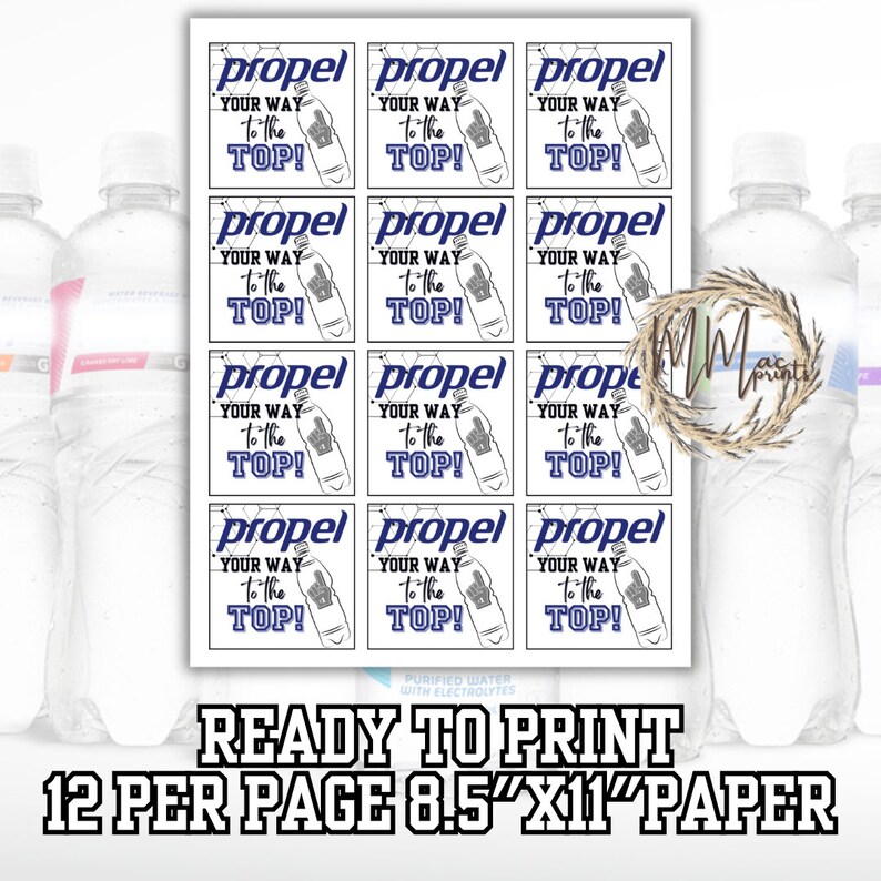 Propel Your Way to the Top-propel Team Treat Tags-sports Drink Tag ...