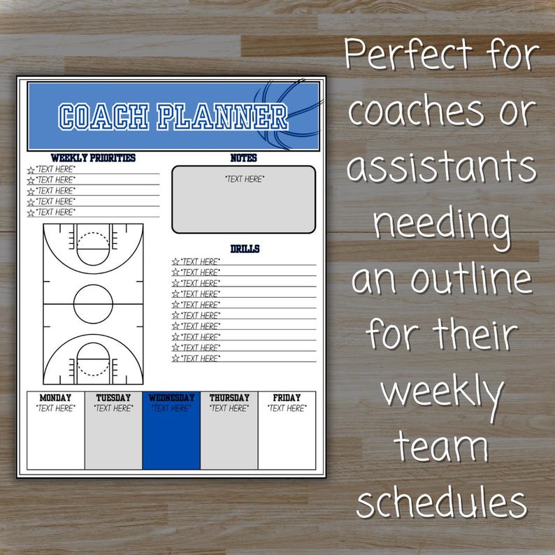 Basketball Planner Template, Coach Planner, Basketball Season ...