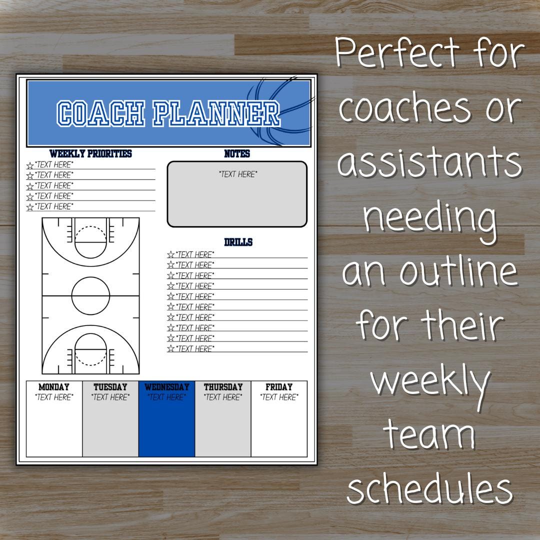 Basketball Planner Template, Coach Planner, Basketball Season ...