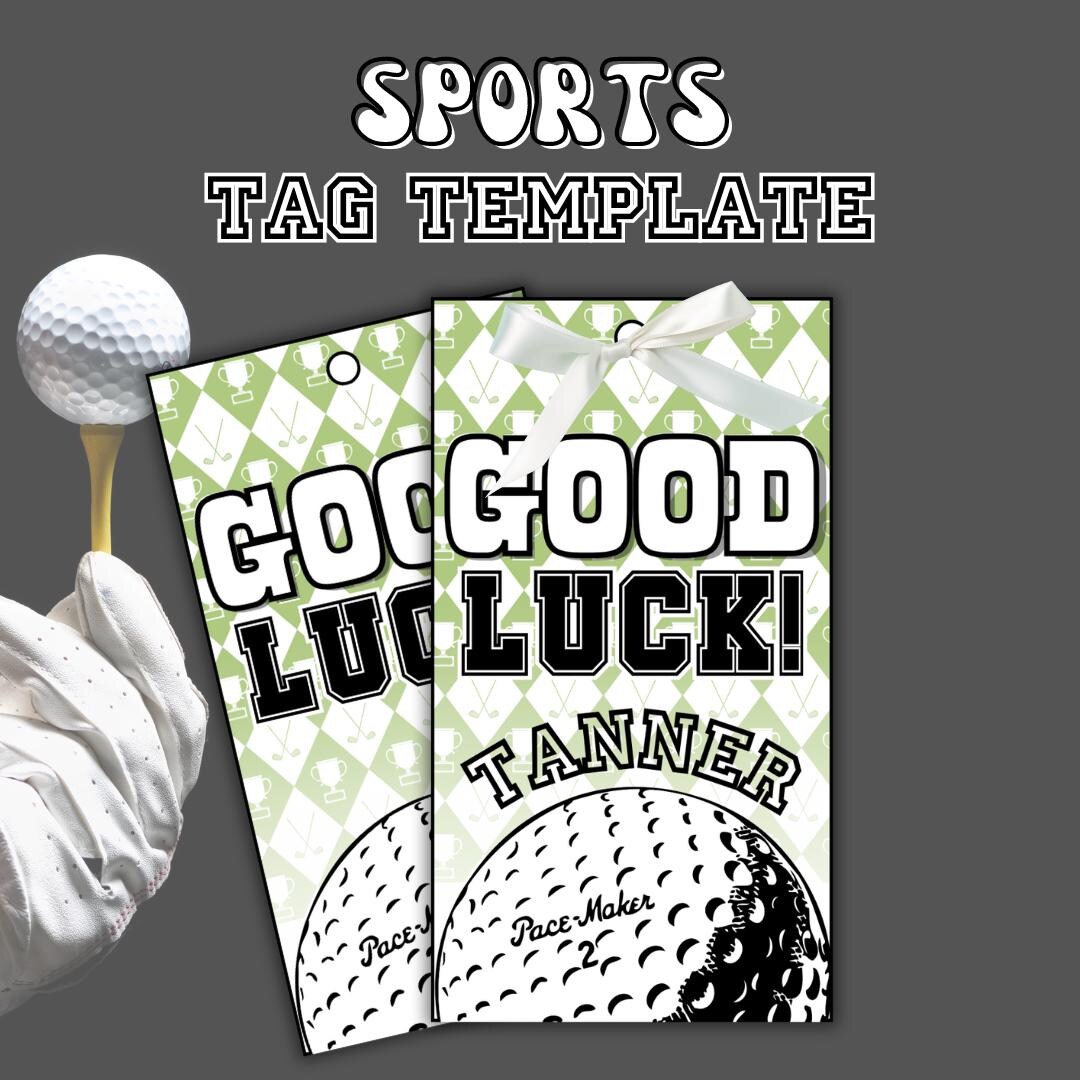 Golf Treat Tags, Golf Snack Tags, Golf Goodie Bag Tags, Golf Spirit Bag ...