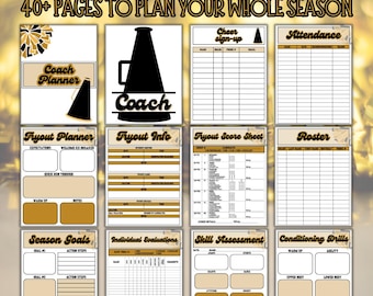 Cheer Coach Planner, Printable Cheer Planner, Cheer Season Planner ...