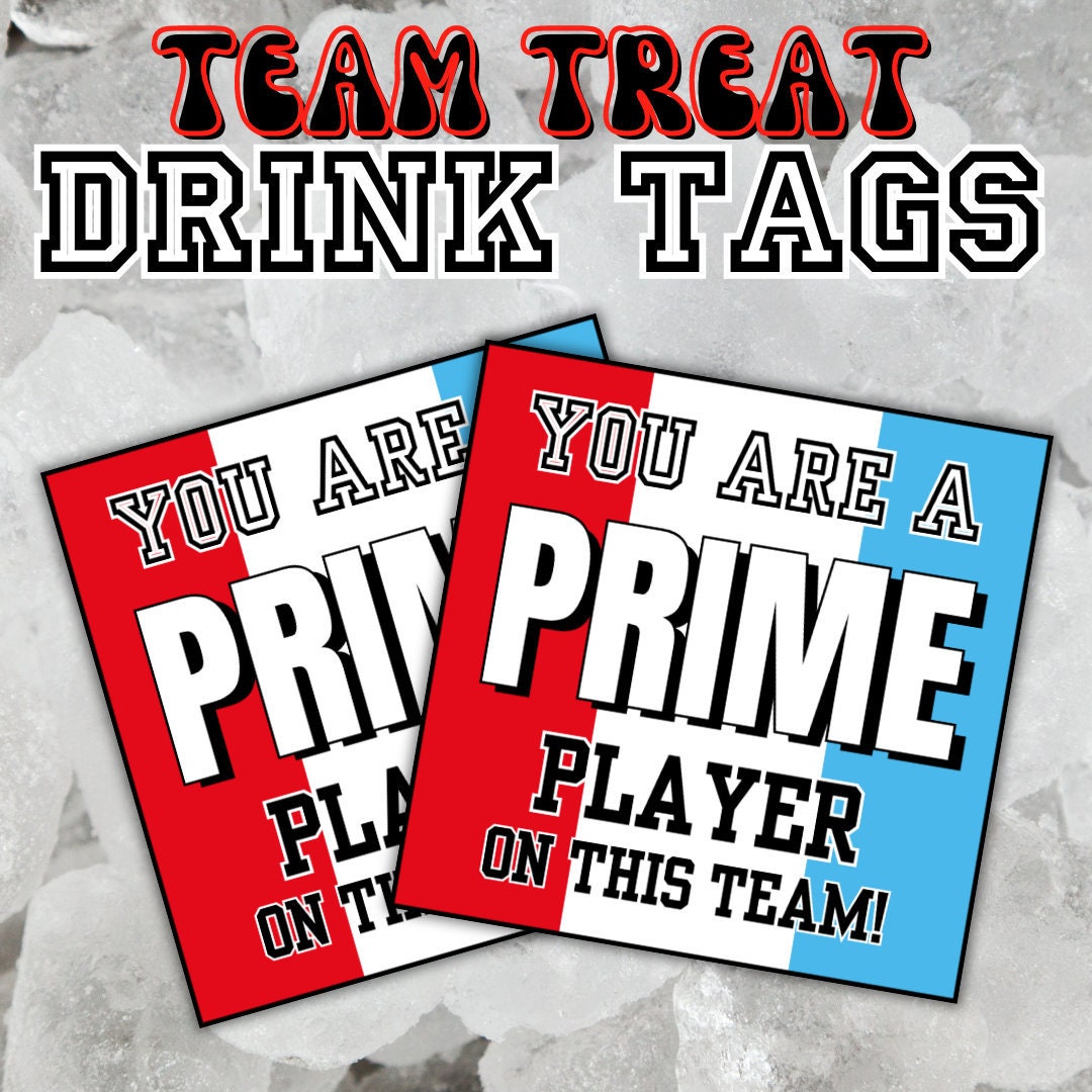 You Are a PRIME Player-prime Team Treat Tags-sports Drink Tag- Coach ...