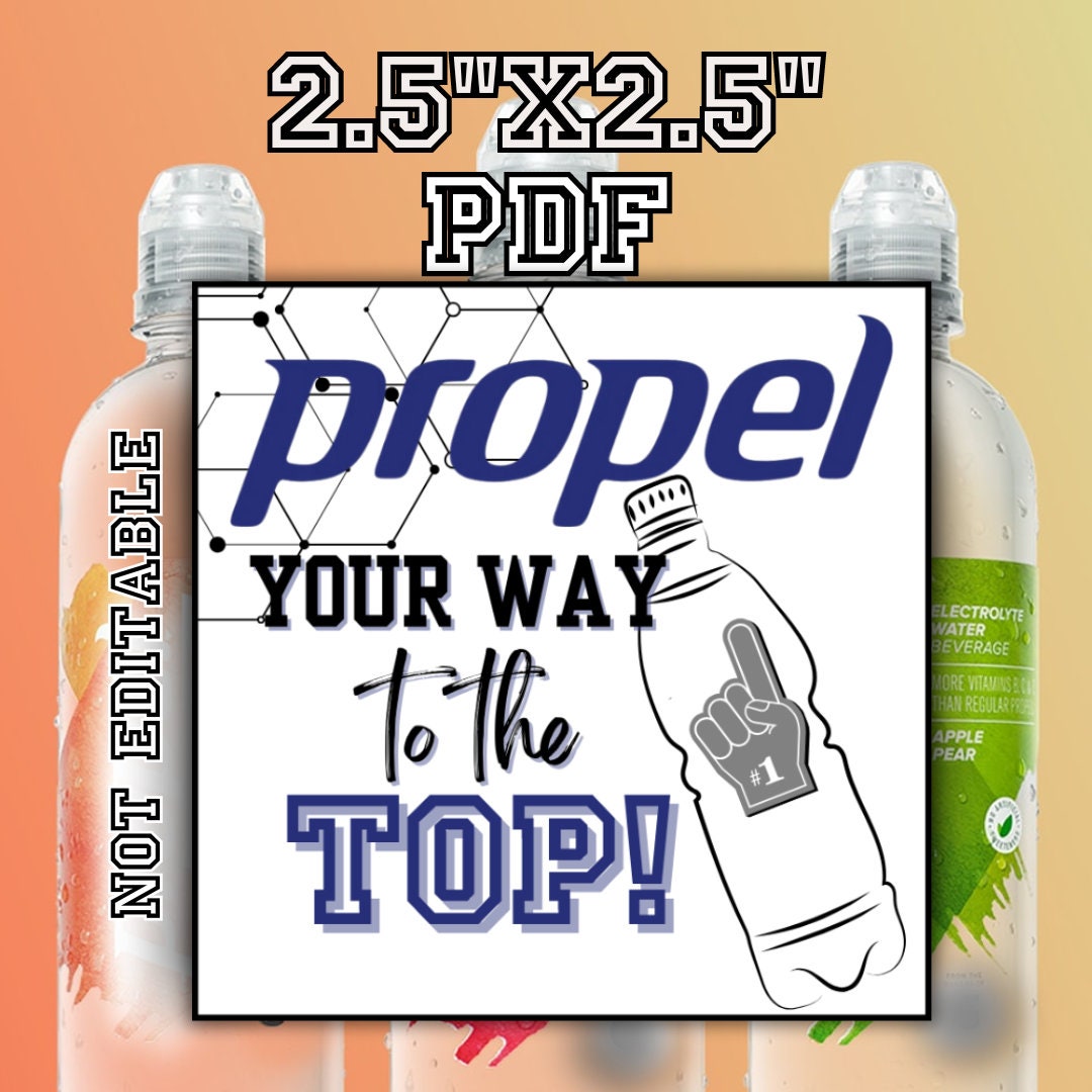Propel Your Way to the Top-propel Team Treat Tags-sports Drink Tag ...