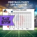 POSTER Size Football Squares Printable, the Big Game Squares, 100 ...