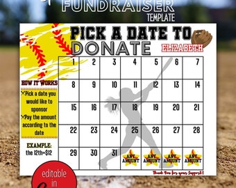 Editable Soccer Calendar Fundraiser Template | Clear the Board ...