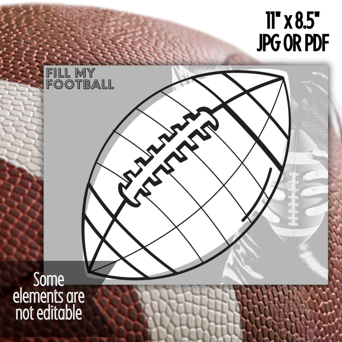 Editable Fill the Football Fundraiser Template | Clear the Board ...