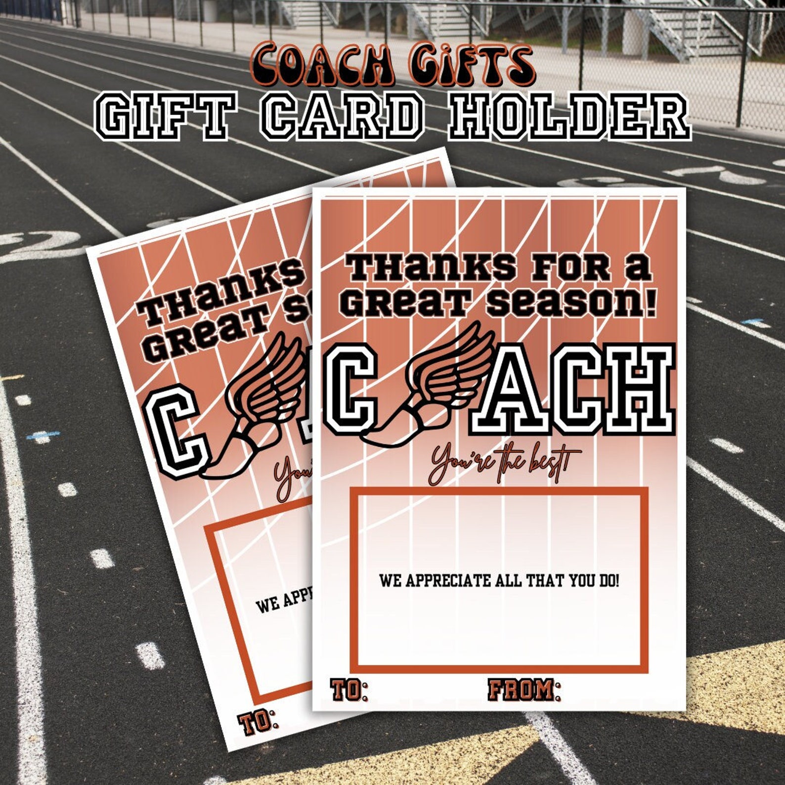 Track & Field Coach Appreciation Gift Card Holder, Thanks for a Great ...
