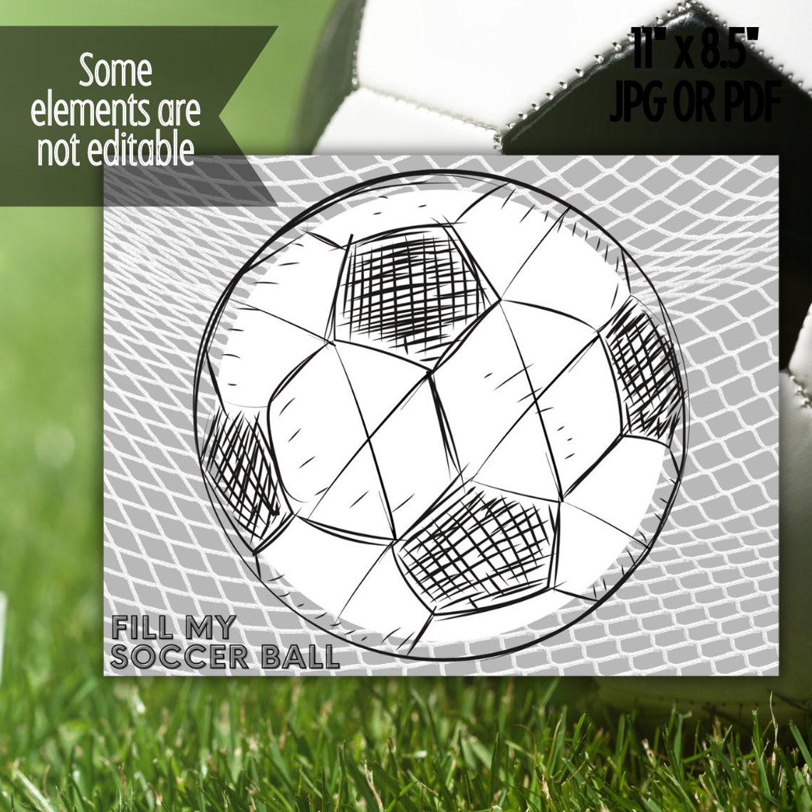 Editable Soccer Ball Fundraiser Template | Fill the Soccer Ball ...