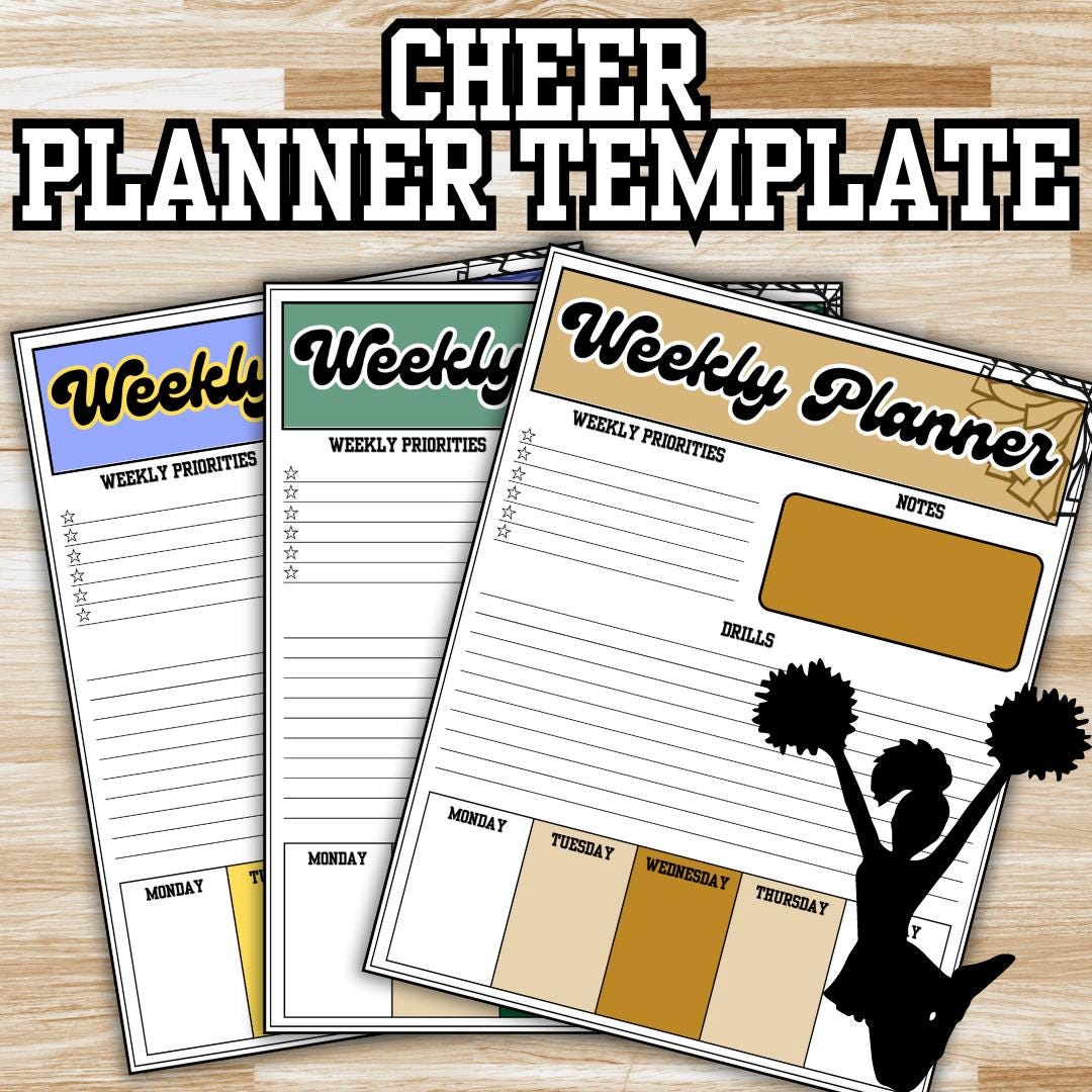 Cheerleader Planner Template, Printable Cheer Planner, Cheer Season ...