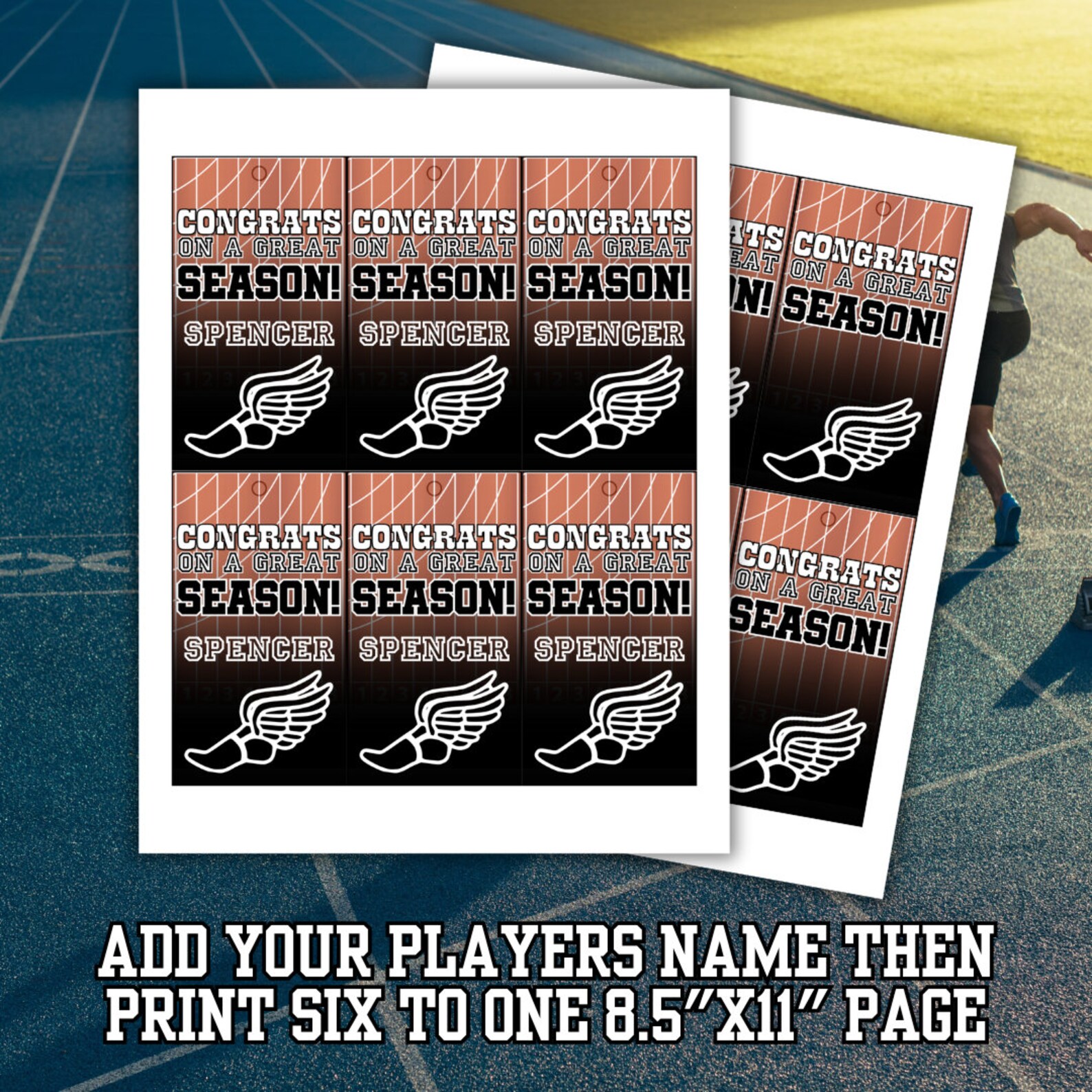 Track and Field Treat Tags, Track Snack Tags, Track Goodie Bag Tags ...