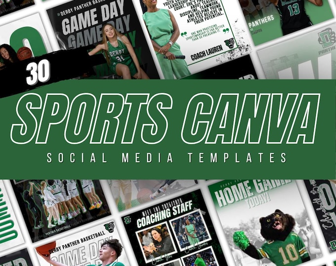 Sports Social Media Photoshop Templates - Gameday, Score, Schedule ...