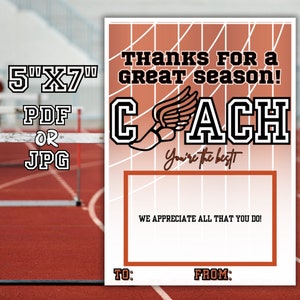 Track & Field Coach Appreciation Gift Card Holder, Thanks for a Great ...