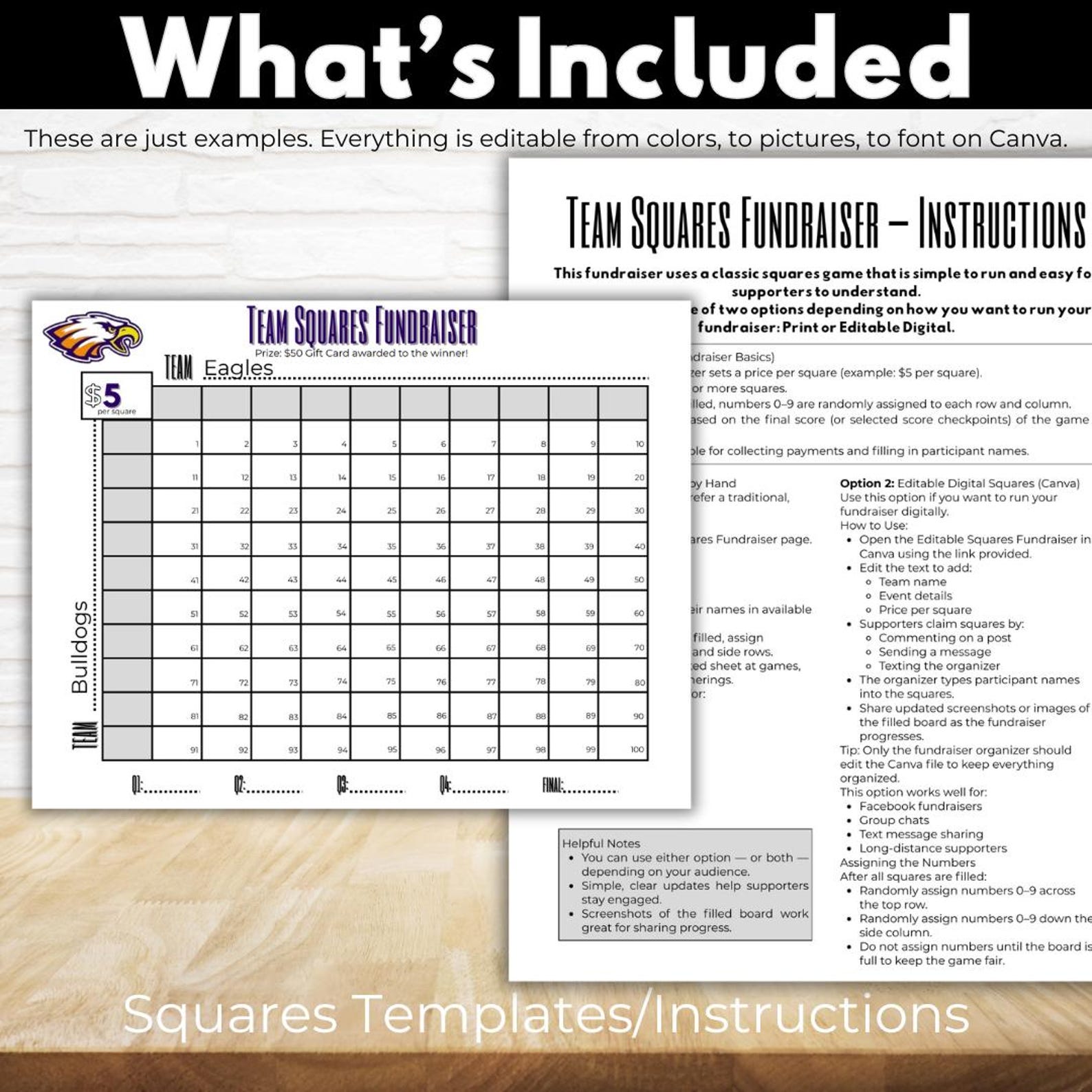 Sports Fundraiser Kit | Editable Canva Templates | Team Fundraising ...