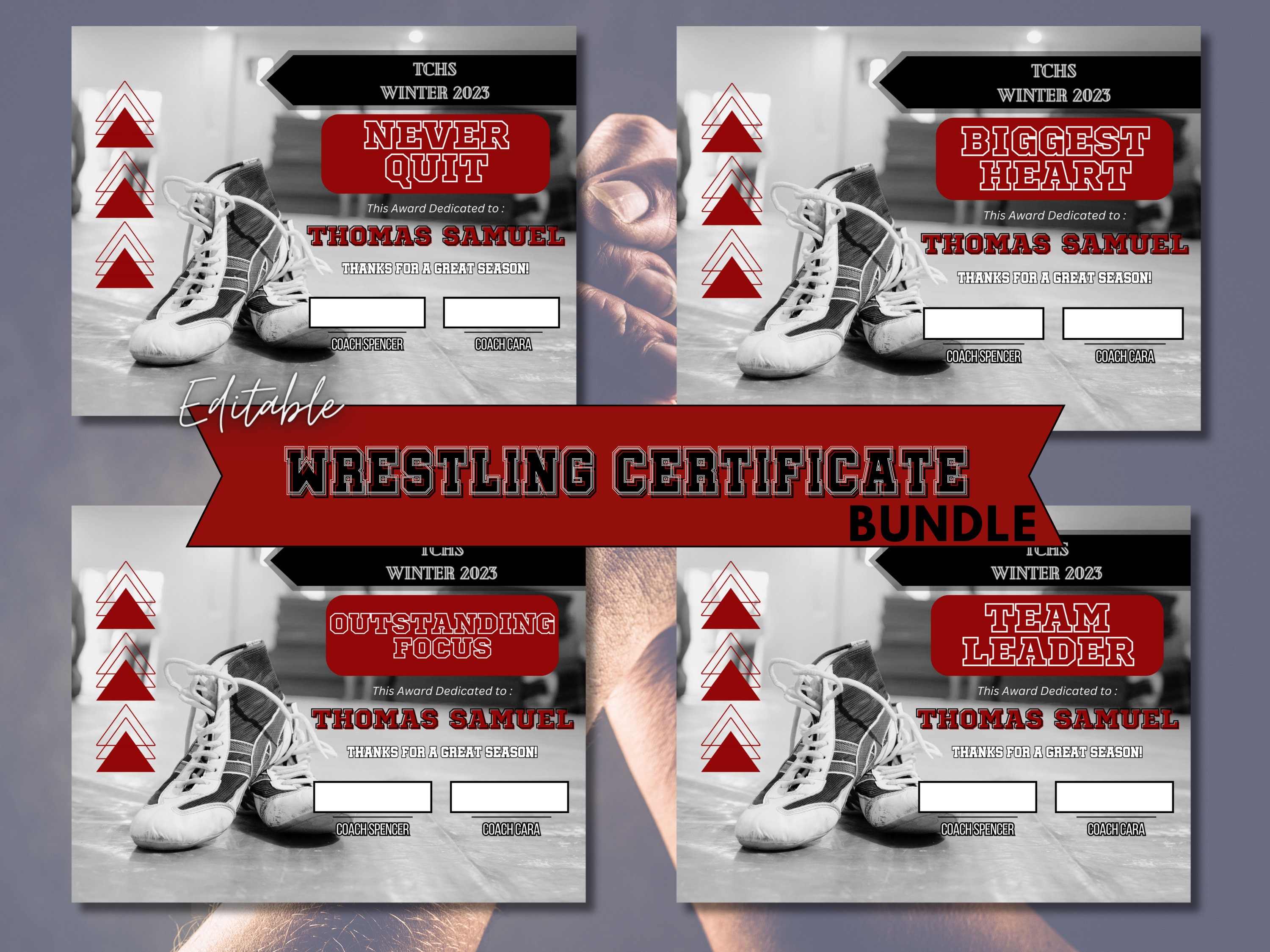 Editable Wrestling Award Certificates, Award Ceremony Certificates, End ...
