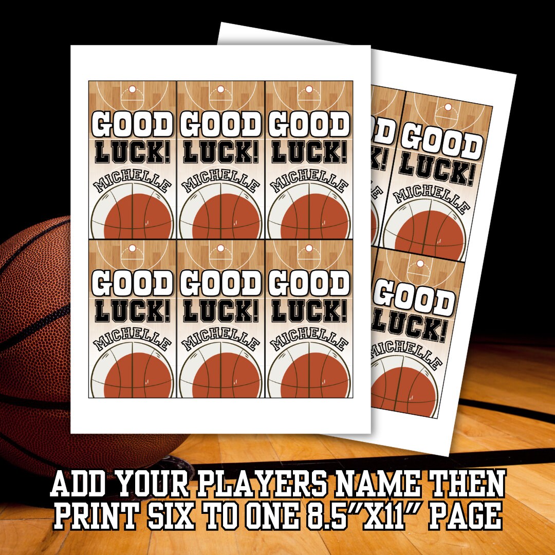 Basketball Treat Tags, Basketball Snack Tags, Basketball Goodie Bag ...