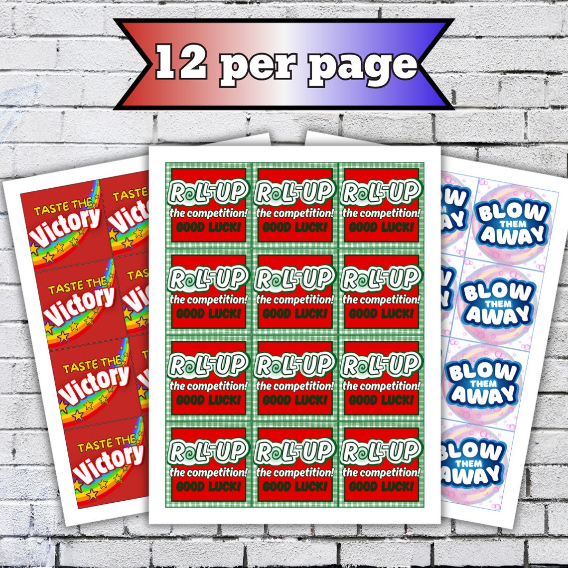 Sports Good Luck Tags Bundle, 25 Files Included of Competition Treat ...