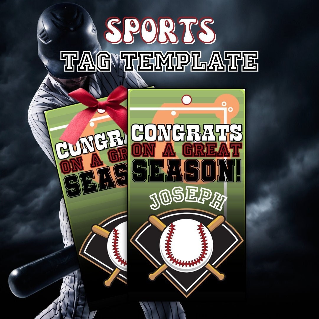 Baseball Treat Tags, Baseball Snack Tags, Baseball Goodie Bag Tags ...