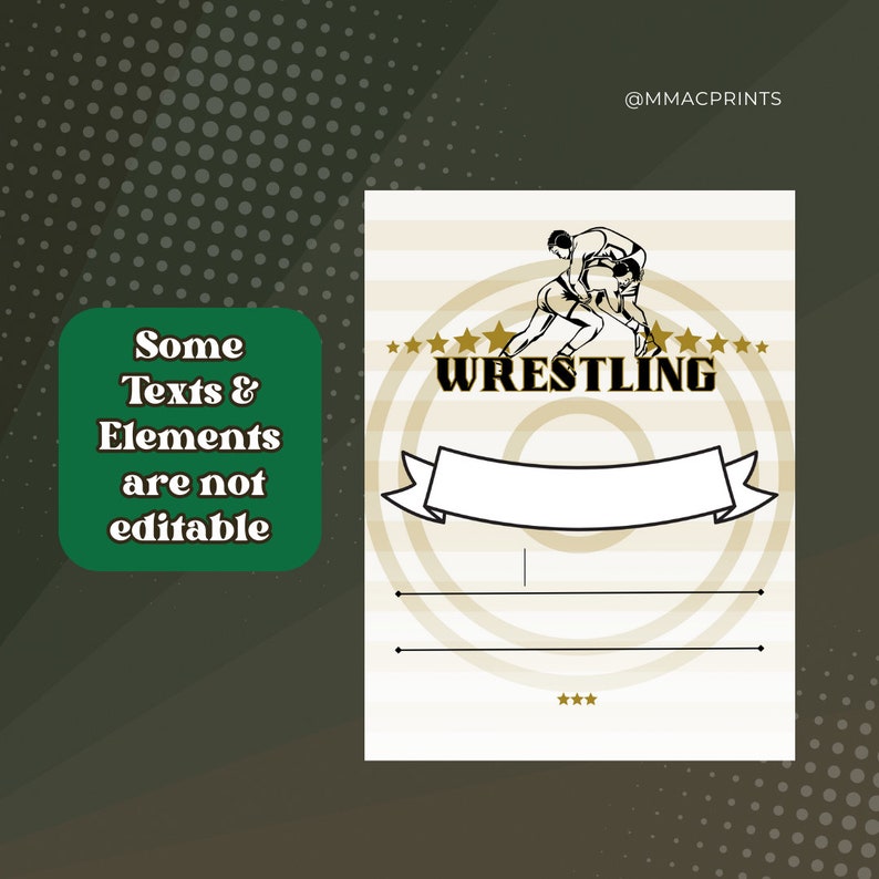 Wrestling Fundraiser, Winter Sports, Instant Download, Sports ...