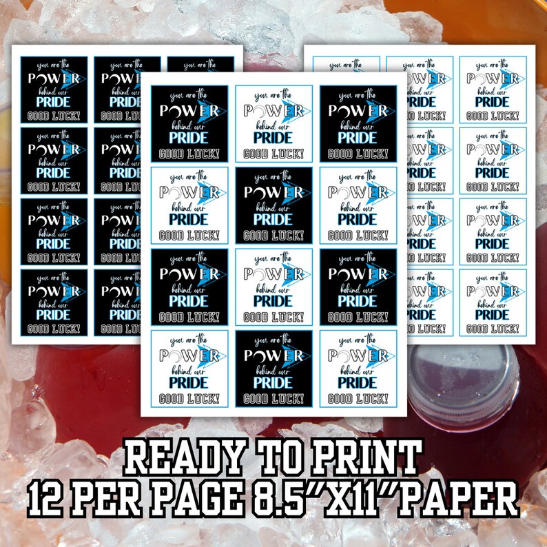 You Are the Power Behind Our Pride- Powerade Team Treat Tags-sports ...