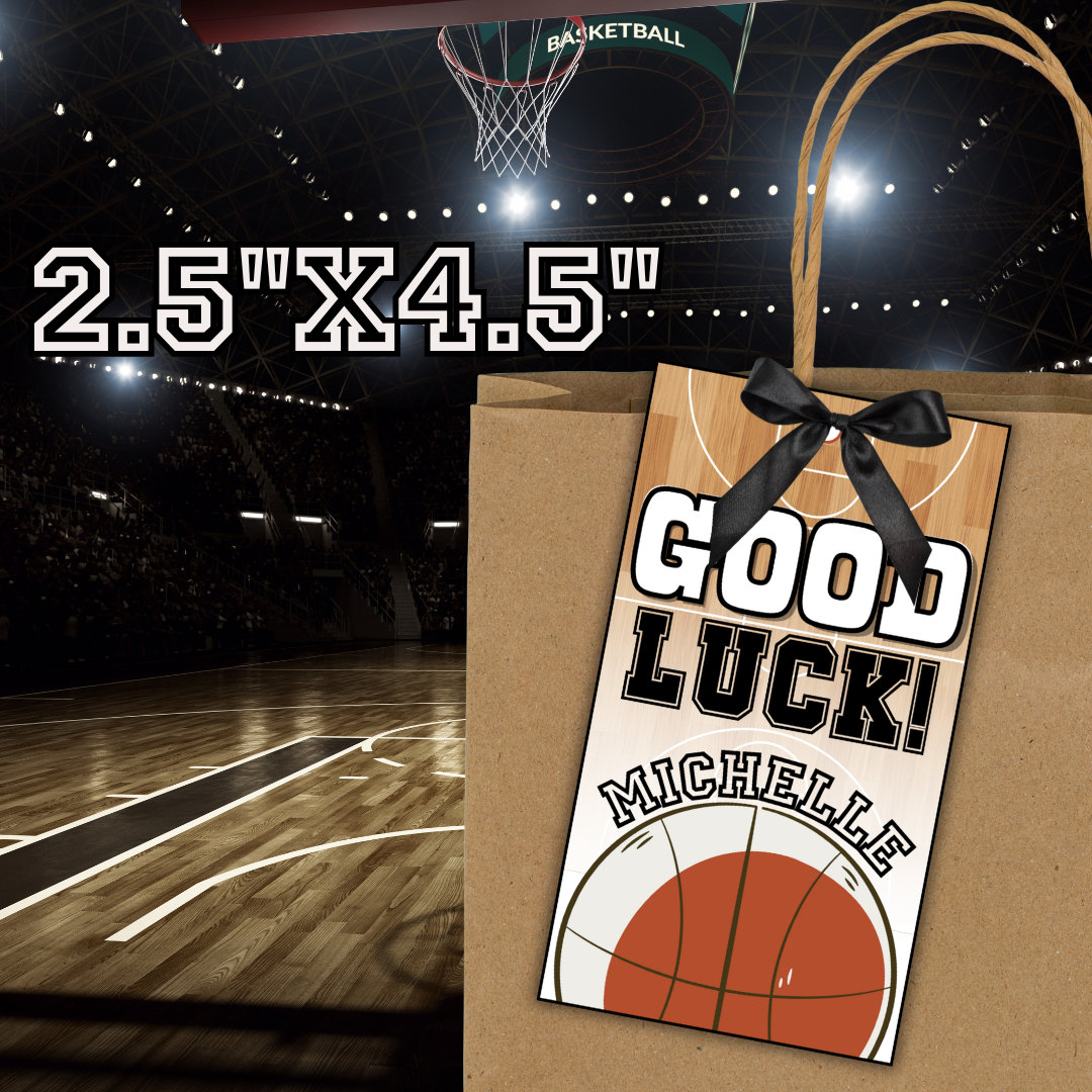 Basketball Treat Tags, Basketball Snack Tags, Basketball Goodie Bag ...