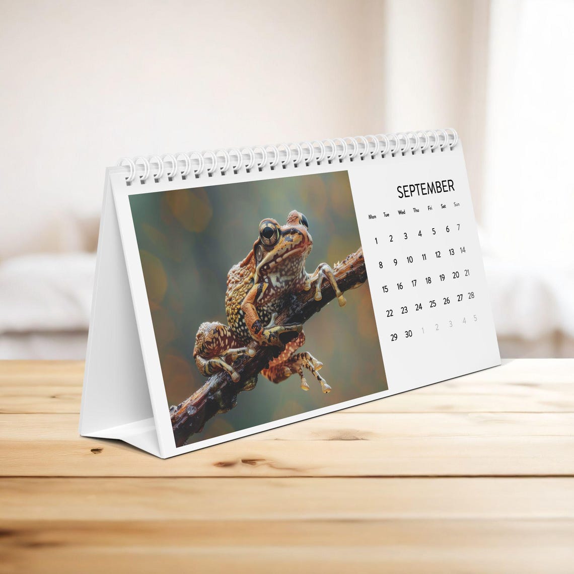 Frog Desk Calendar 2025 - Flip Kitchen Animal Nature Yearly Calendar - Etsy