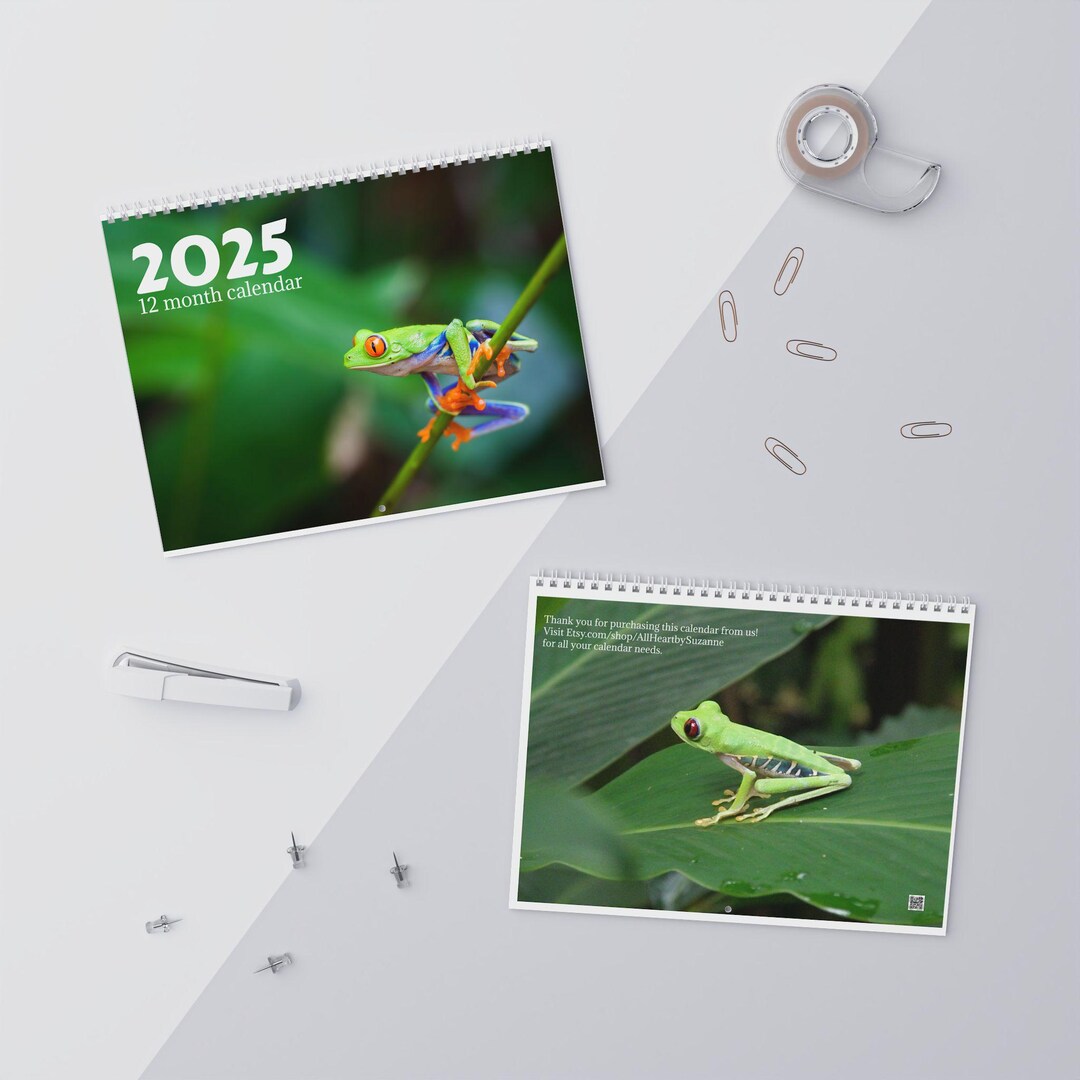 Frog Wall Calendar 2025 Wall Calendar Kitchen Calendar Animal Calendar ...