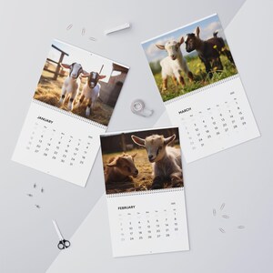 Goat Wall Calendar - 2025 Calendar - Kitchen Calendar - House Calendar ...