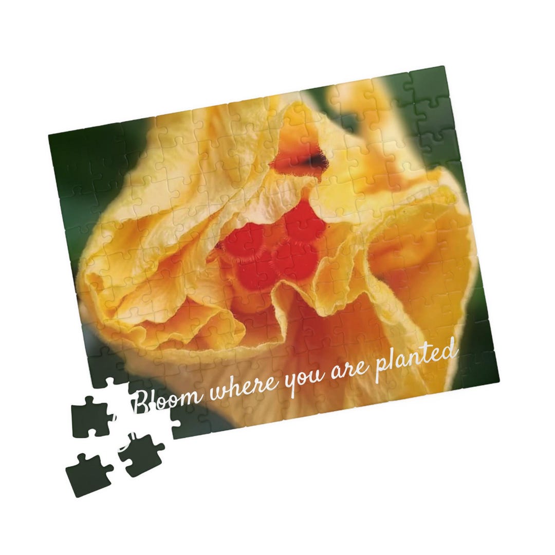 Floral Canvas Jigsaw Puzzle – Bloom Where You Are Planted - Etsy