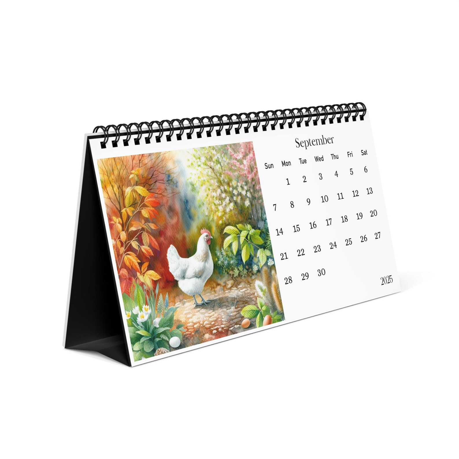 2025 Flip Calendar - Chicken Watercolor - Farmhouse Calendar - Etsy UK